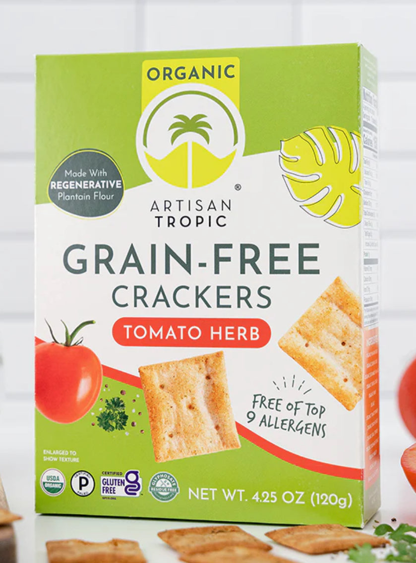 Artisan Tropic crackers 4.25 OZ / 120g TOMATO HERB – Delysfoods